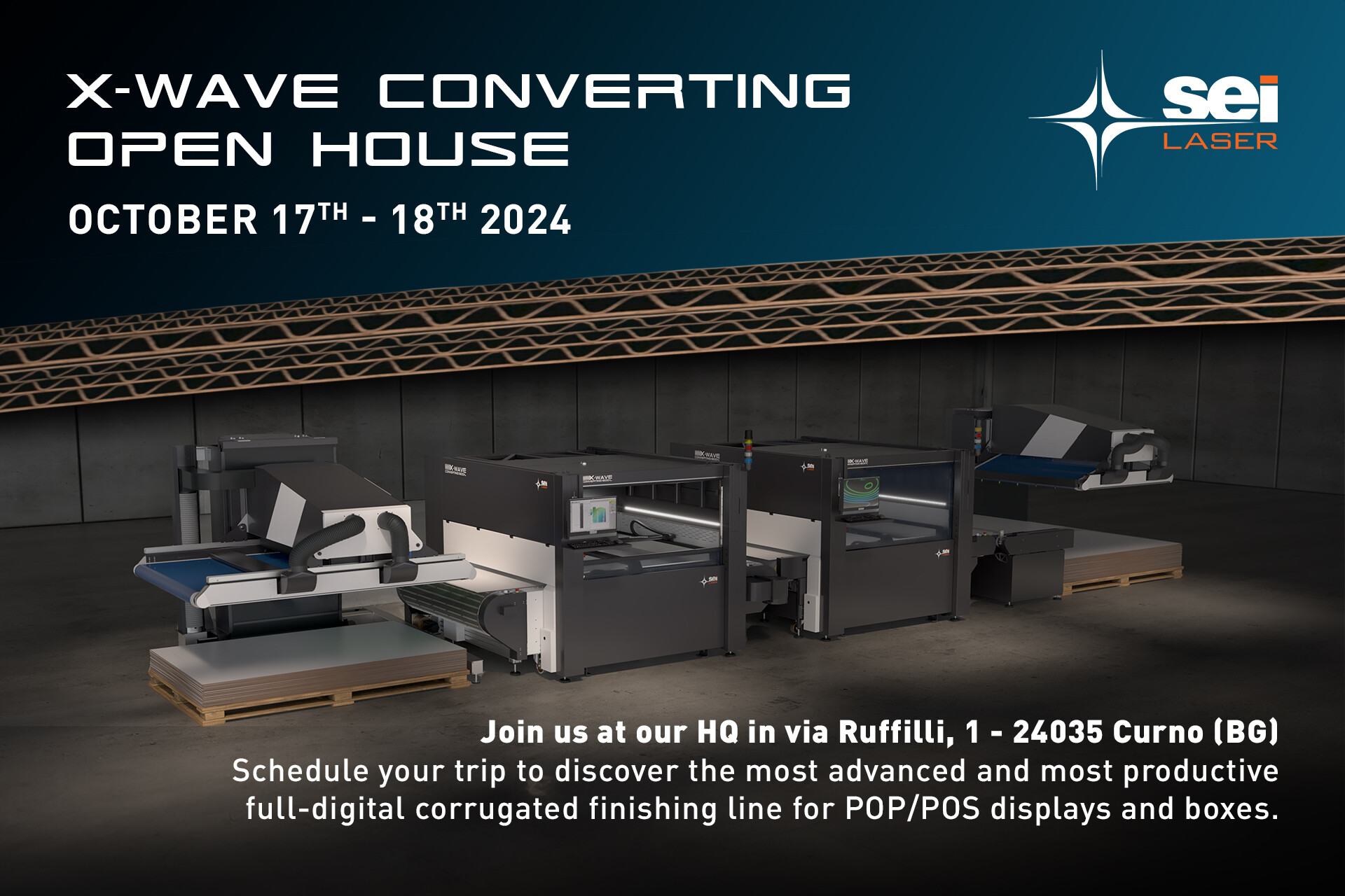 Open House chez SEI Laser : X-Wave pour le carton ondulé - TECHPACK